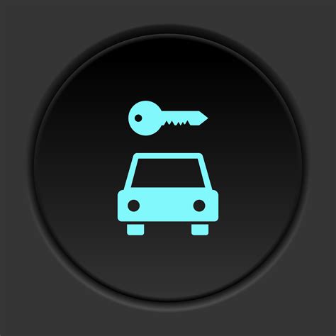 Round Button Icon Car Key Button Banner Round Badge Interface For Application Illustration On