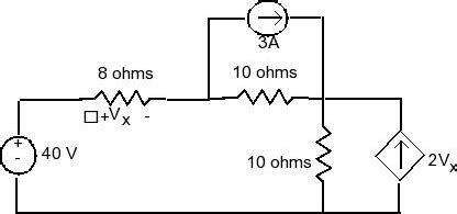 Solved Use Source Transformation To Find The Voltage VX In Chegg