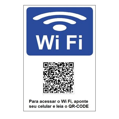 Placa Wi Fi Qr Code Arte Digital Personalizada Elo