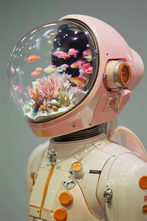 midjourney prompt futuristic robot with aquarium prompt library