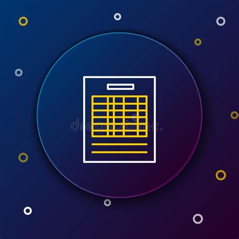 Line Report File Document Icon Isolated On Blue Background Checklist Icon Business Concept