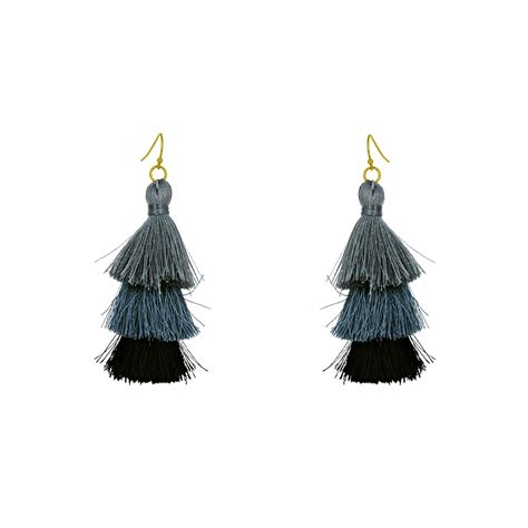 Trixie Tassel Earrings Blue Box Boutique