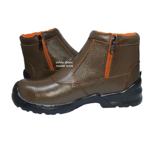 Jual Sepatu Safety Kiings Kulit Asli Sol Ruber Asli Ujung Besi Shopee Indonesia