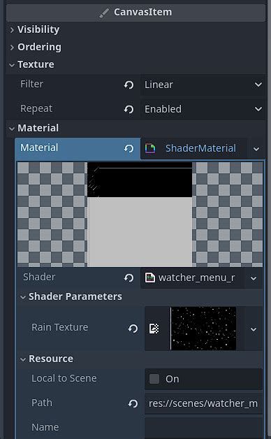Rain Texture Not Repeating When Loaded Via Shader Shaders Godot Forum