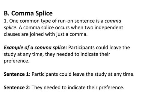 Sentence Structure II Run On Comma Splice Fragment PPTX