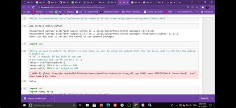 Question Error Cant Open Camera By Index What Do I Do To Rectify This Ropencv