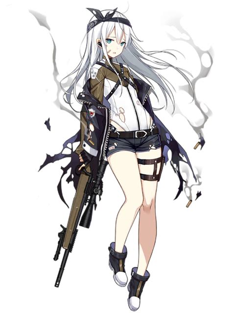 Xm3 Girls Frontline Girls Frontline Silver Hair Duplicate Official Art 1girl Bandaid