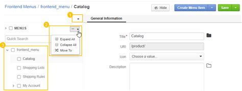 Edit A Frontend Menu Orocommerce Orocrm And Oroplatform Documentation