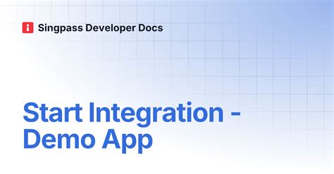 start integration demo app singpass developer docs
