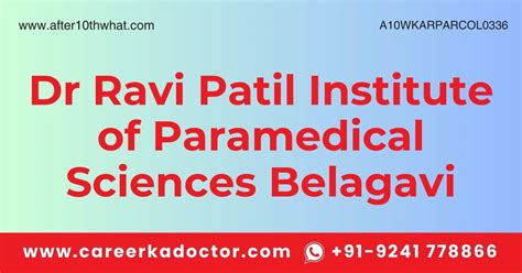 Dr Ravi Patil Institute Of Paramedical Sciences Belagavi Courses And Colleges After 10th
