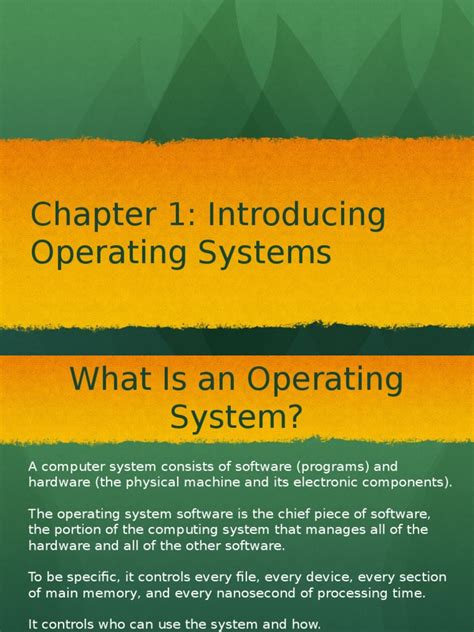 Lesson1 Introducing Operating Systems Pdf Business