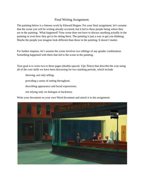 Final Writing Assignment Pdf