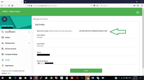 Recovery Code Two Factor Authentication