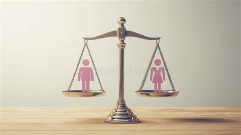 Scale Balancing Male And Female Gender Symbols On Light Background Stock Image Image Of Design