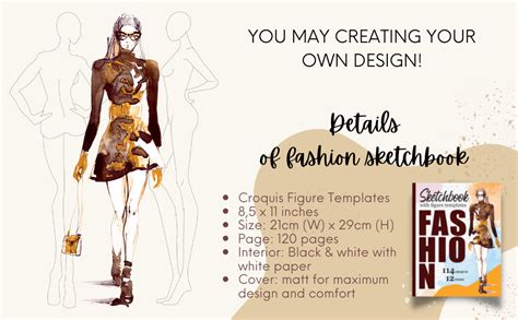 Fashion Sketchbook With Figure Templates For Designing Clothes And