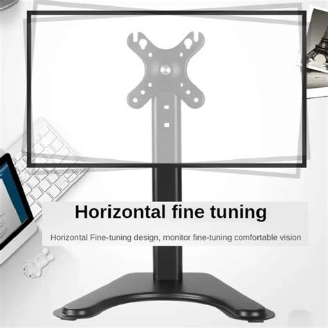 모니터 데스크 스탠드 암 대형 베이스 안정적인 높이 조절 가능 Lcd Led 스크린 마운트 브래킷 포함 Vesa 데스크