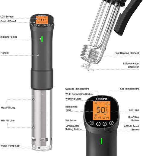 Inkbird ISV-200W Sous Vide, 1000W Wi-Fi - Grigliare Duro Shop