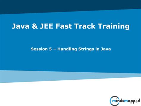 Session 05 Strings In Java Ppt