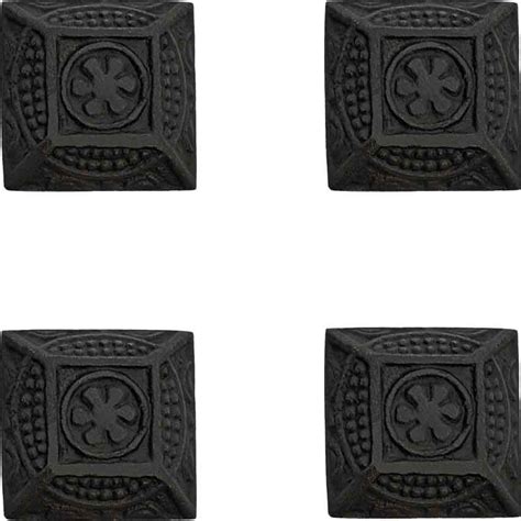 Decorative Hand Forged Square Cabinet Knobs Set Of 4