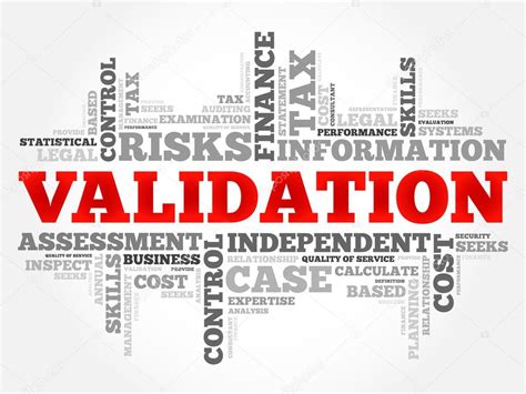 Validation Word Cloud Stock Vector By ©dizanna 122856800