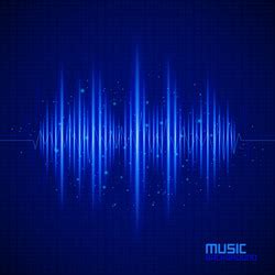 Sound Wave On Paper Background Abstract Equalizer Vector Image