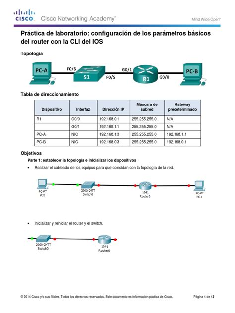 4 1 4 6 Lab Configuring Basic Router Settings With Ios Cli Pdf Enrutador Computación