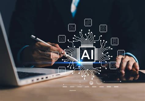 Ai Artificial Intelligence Growing Businessman Data Analytics Information Trends With Laptop