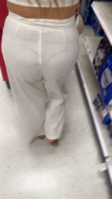 Milf In All White Vtl See Thru Pants Spandex Leggings And Yoga Pants