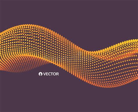 Wavy Background Array With Dynamic Particles Composition With Motion