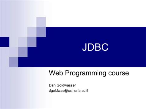 Ppt Jdbc Powerpoint Presentation Free Download Id243314