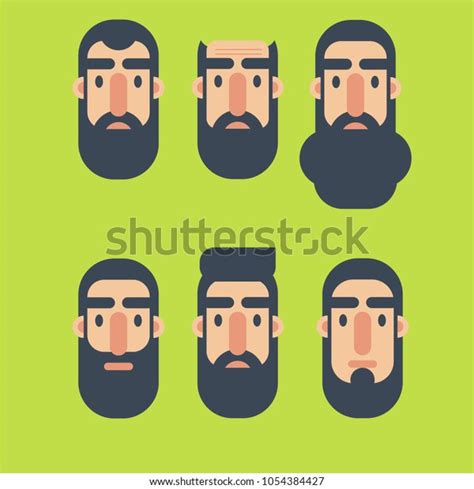Men Charackter Set Funny Cartoon Charackter Stock Vector Royalty Free