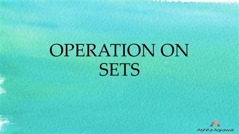introduction to sets