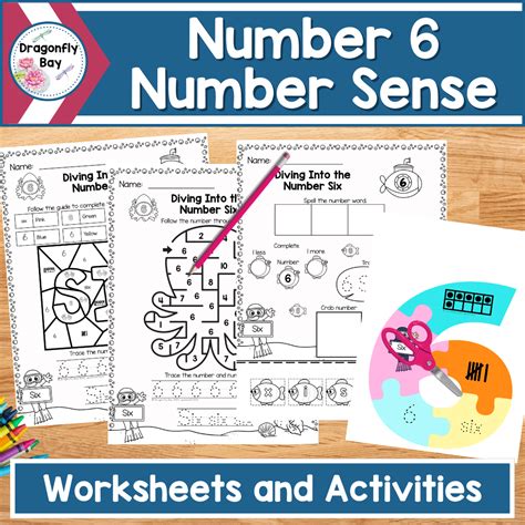 Number 6 Number Sense Worksheets Color By Codes And Center Activities Made By Teachers