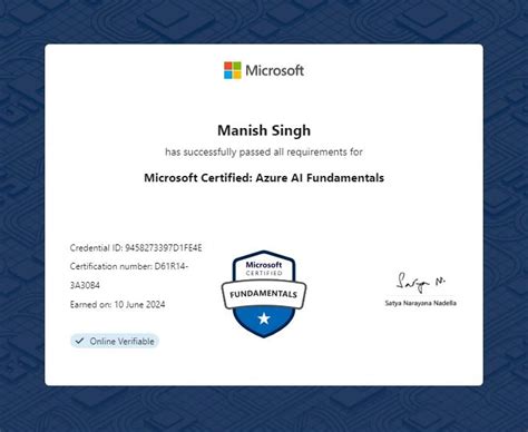 Manish Singh On Linkedin Azure Certification Ai Machinelearning Artificialintelligence…