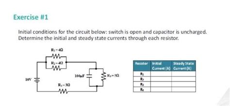 Solved Initial Conditions For The Circuit Below Switch Is Chegg Com