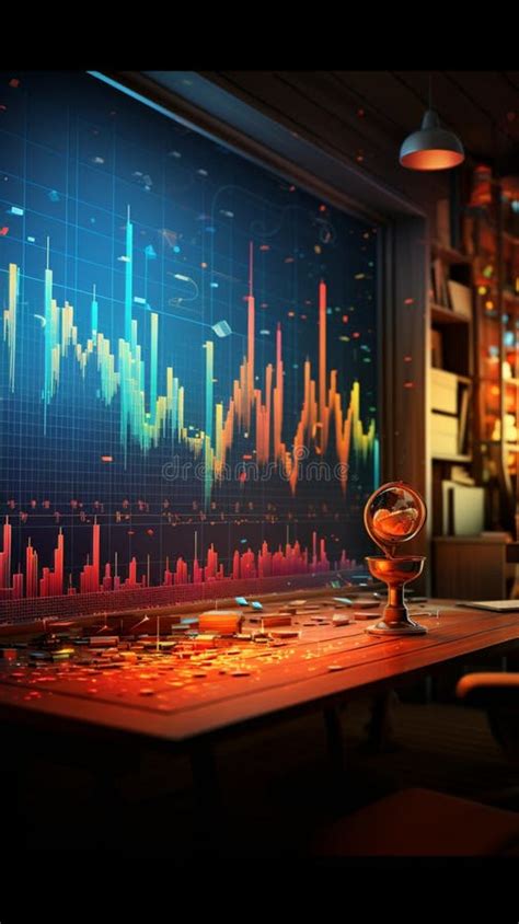 Dynamic Business Analytics Cartoon Style Digital Chart Background With
