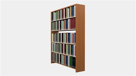 Bookshelf With Books 3d Model By Spiritswitchboard