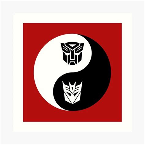 Autobot And Deception Transformer Logo Art Print For Sale By Tienhieuhoang Redbubble