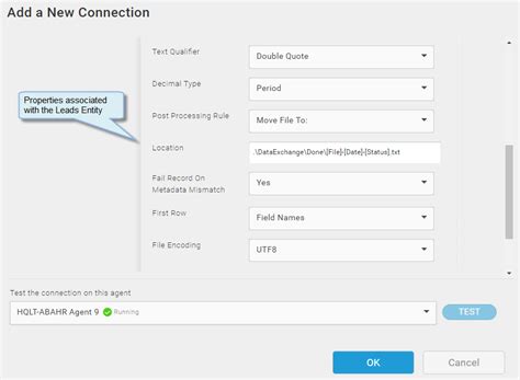 Configure A Text Source Connection