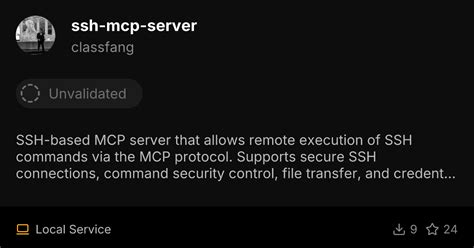 Ssh Mcp Server Mcp Servers · Lobehub