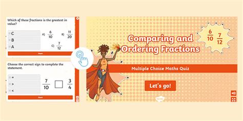 👉 Comparing And Ordering Fractions Multiple Choice Quiz Ks2
