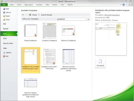 Free Gradebook Template For Excel Microsoft Blog