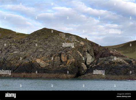 Pre Cambrian Gwna Melenge Exposed Near Aberdaron Blocks Of Limestone