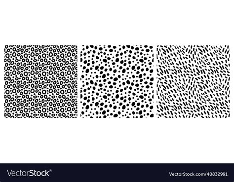 Set Of Monochrome Abstract Seamless Patterns Vector Image
