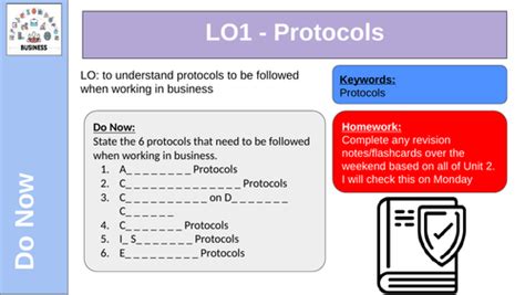 Business Protocols Teaching Resources