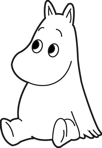 Moomin Looks So Adorable Here 평면 그림 귀여운 그림 일러스트레이션