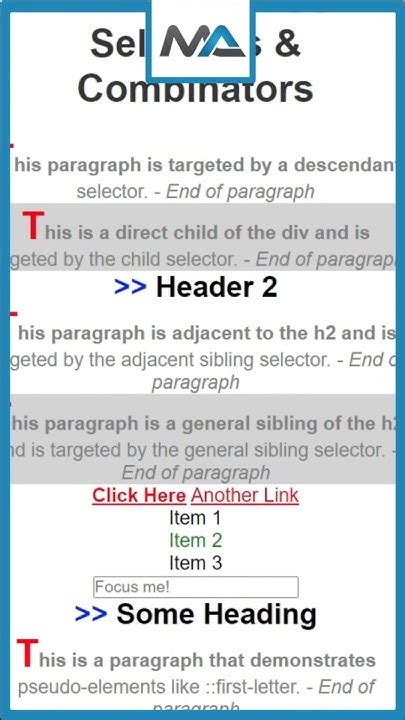 Master Advanced Css Selectors In 60 Seconds 🎯 Css Tutorial Shorts Youtube