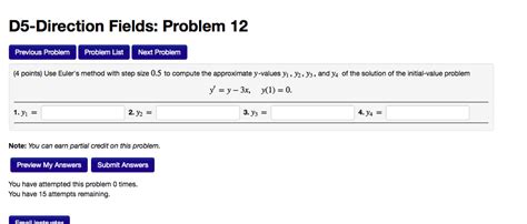 Solved D5 Direction Fields Problem 12 Previous Problem