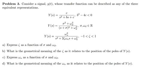 Solved Problem 3 ﻿consider A Signal Yt ﻿whose Transfer