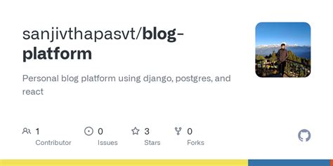 Github Sanjivthapasvtblog Platform Personal Blog Platform Using